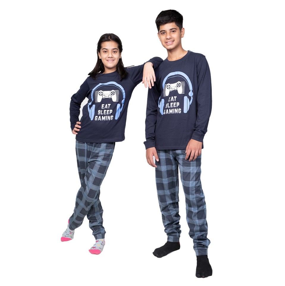 Kids Unisex Boys Girls Long Camo Cotton Gamer Gaming Pyjamas PJ Sets 5 ...