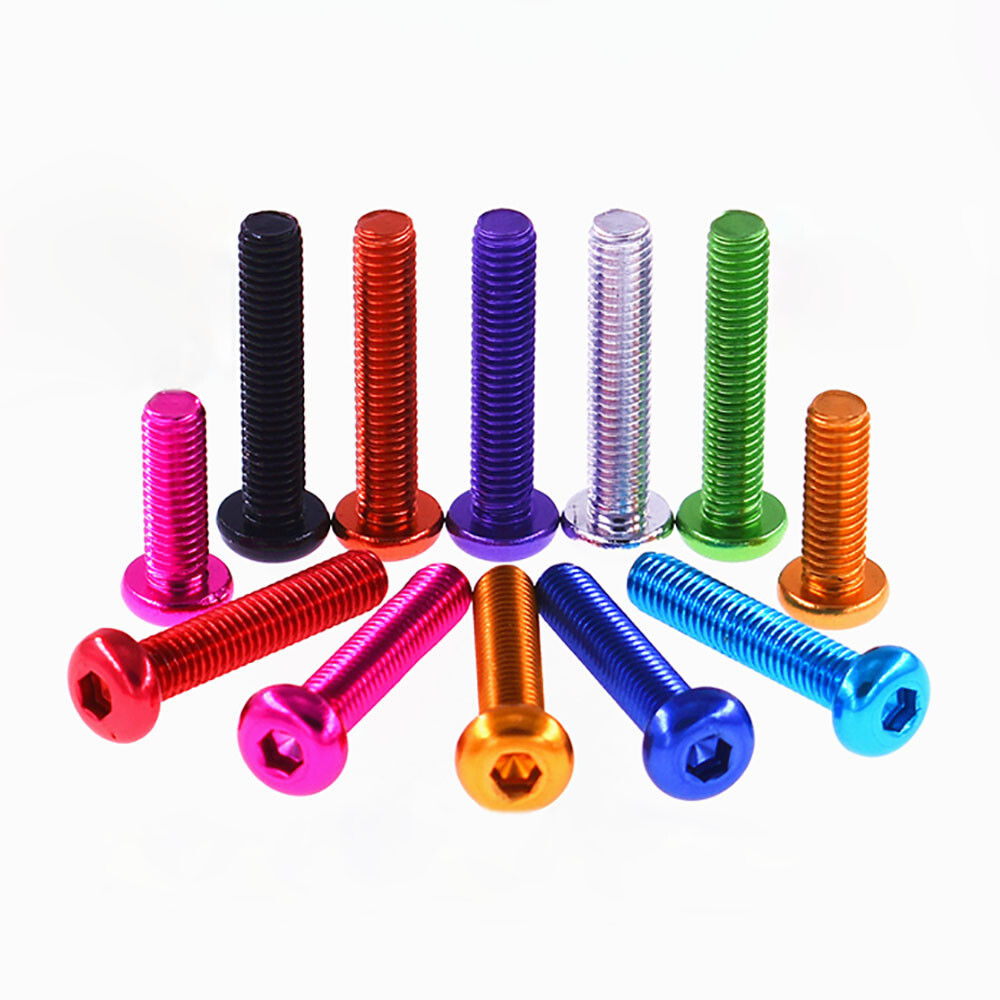 M5 Button Head Allen Bolts Aluminum Alloy Hex Socket Screws DIY Colored ...