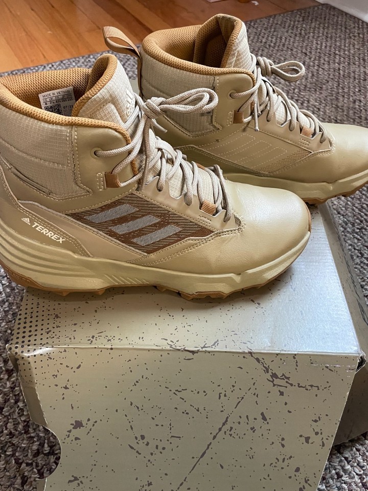 ADIDAS TERREX Unity Leather Mid Rain.rdy Hiking Show sie 8 _ color tan ...