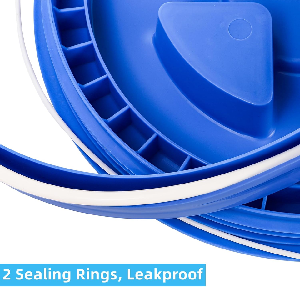 3 Pack 5 Gallon Bucket Lids 12 Inch Plastic Screw Top Twist Caps 3 ...