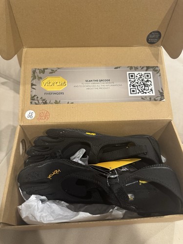 NEW IN BOX Vibram FiveFingers V-Soul Women’s Black Barefoot Shoes 7-7.5 ...