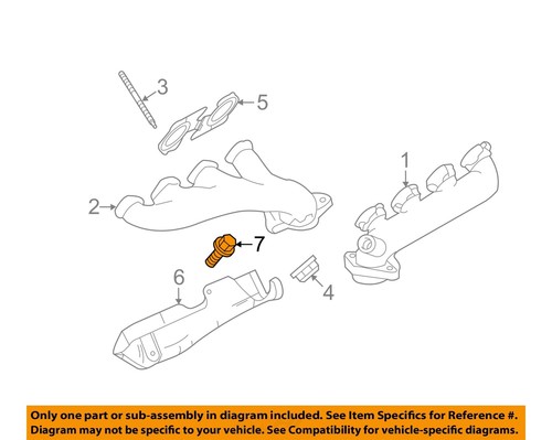 FORD OEM Exhaust Manifold-Heat Shield Bolt W707130S300 | eBay