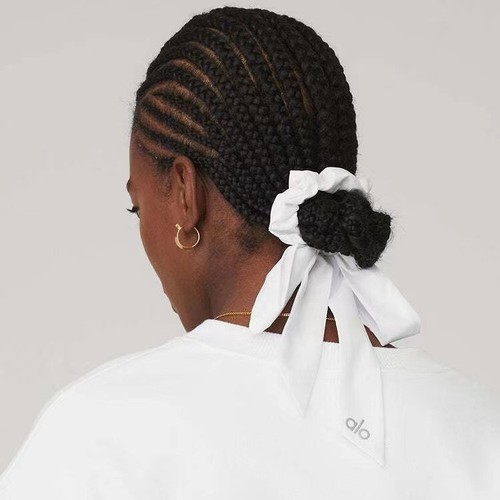ALO Yoga Bow Hair Tie Love Knots Tie Scrunchie White+Black | eBay