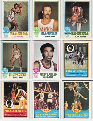 (9) 1973-74 Topps VG-EX Lot NBA Basketball Cards Collection | eBay