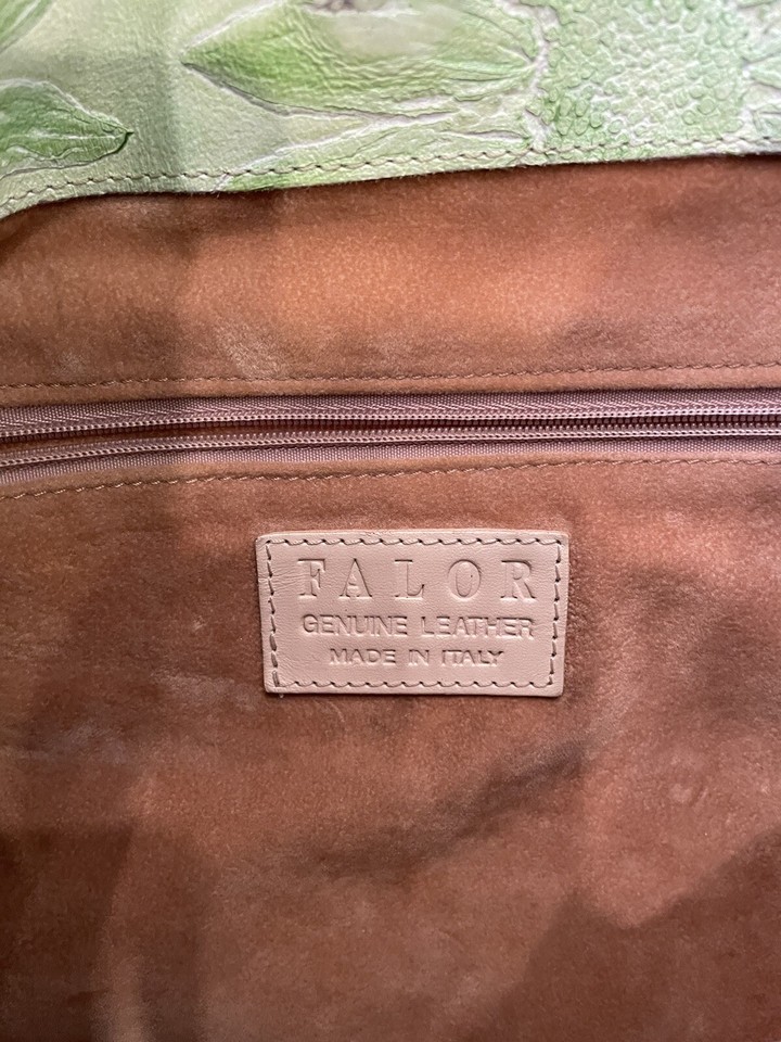 FALOR Embossed Italian Leather Sunflower Purse | eBay