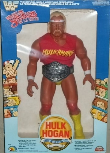 wwf ljn hasbro wrestling superstars 16" Canadian version hulk hogan ...