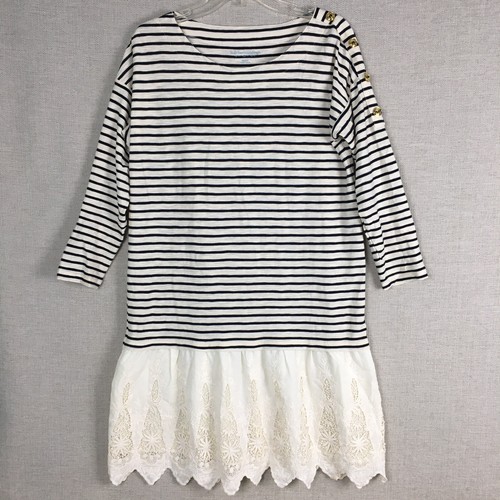 SOFT SURROUNDINGS Left Bank Dress Eyelet Hem Women's Size M Medium ...