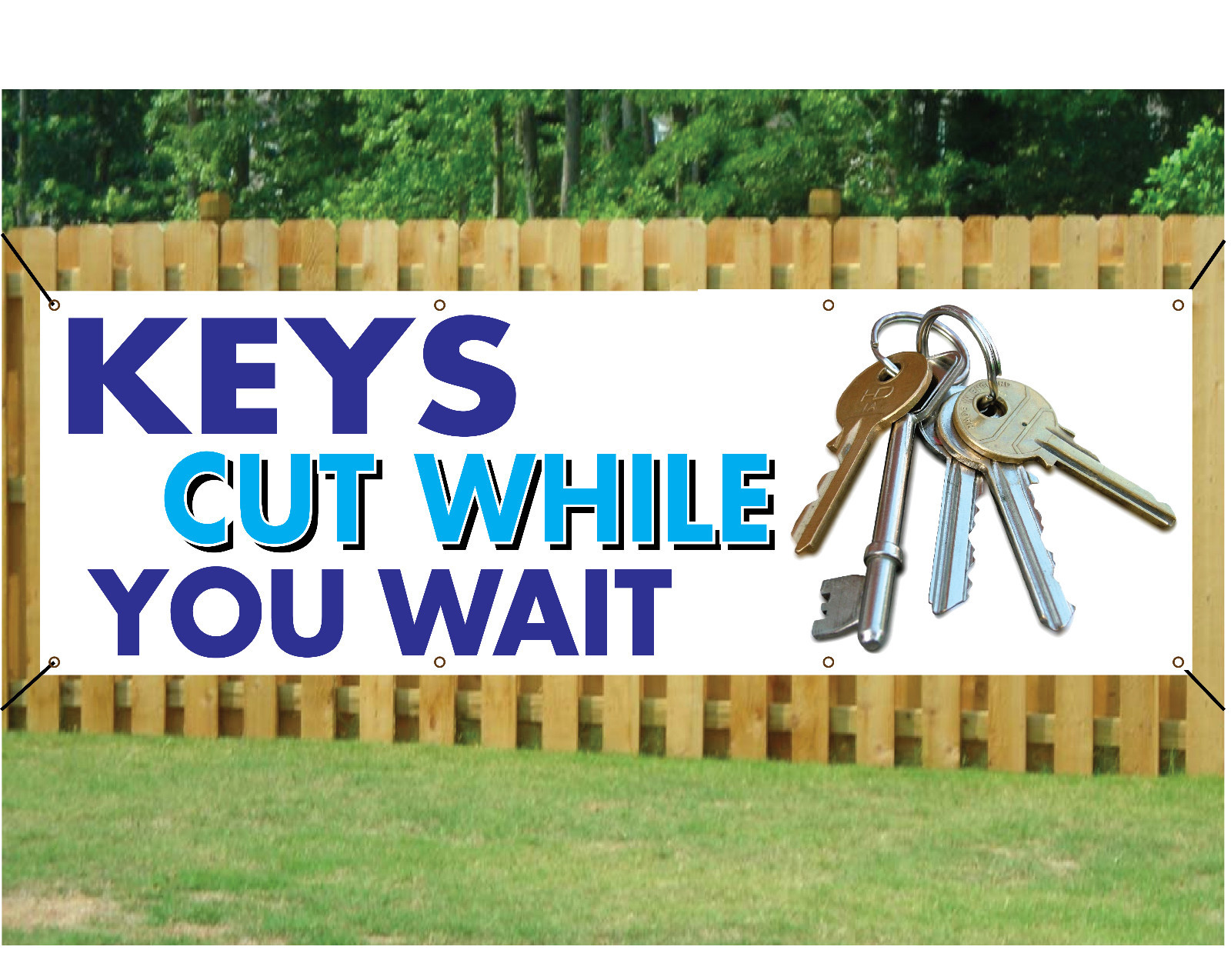 KEYS CUT KEY CUTTING HERE OUTDOOR BANNER SIGN waterproof PVC with ...