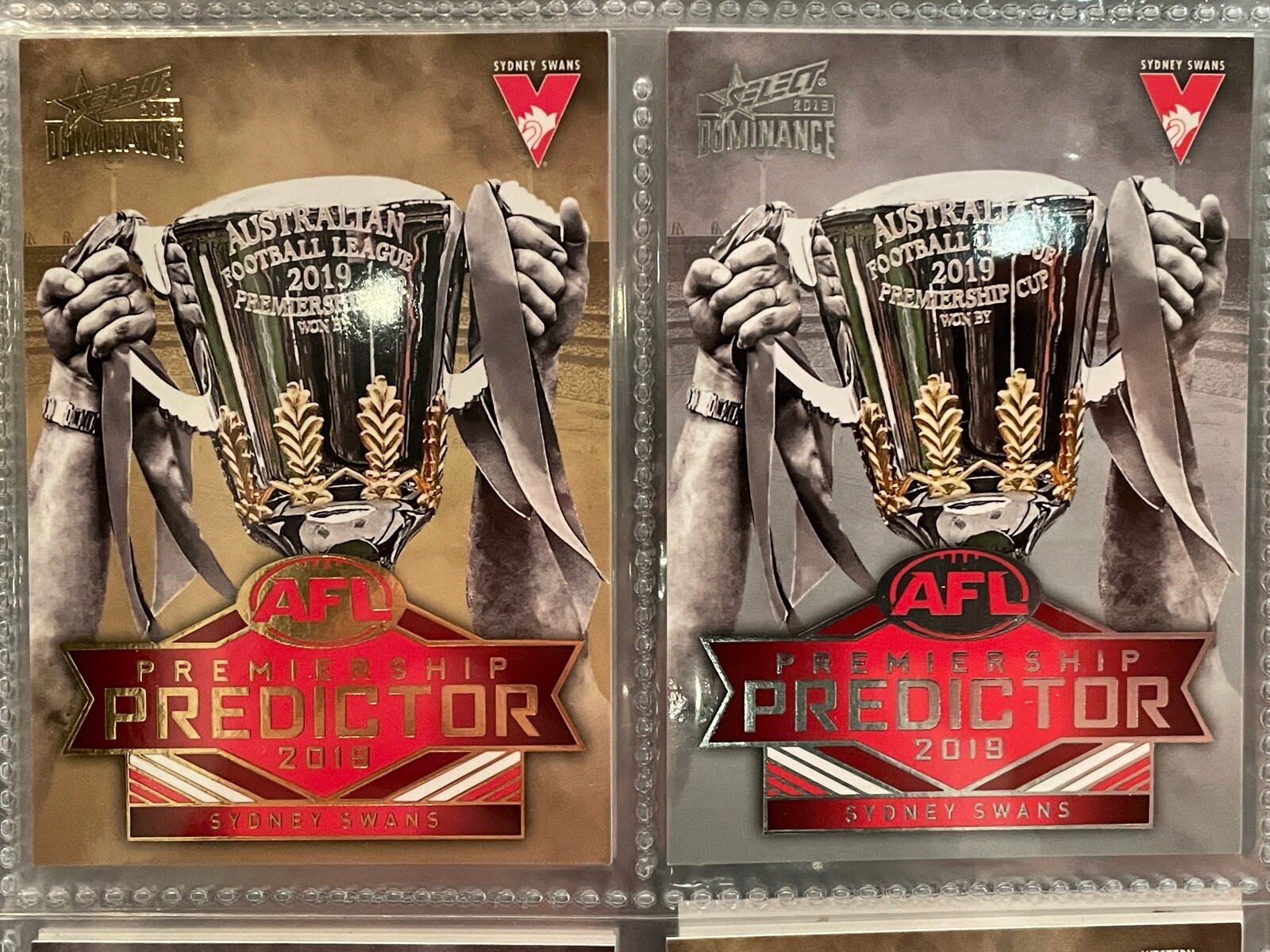 2019 Select Dominance Premiership Predictor Sydney Gold PP31 + Silver ...