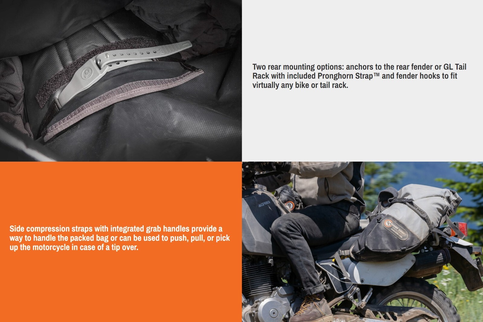 New Giant Loop Coyote Waterproof Motorcycle Saddlebags, Heavy Duty ...