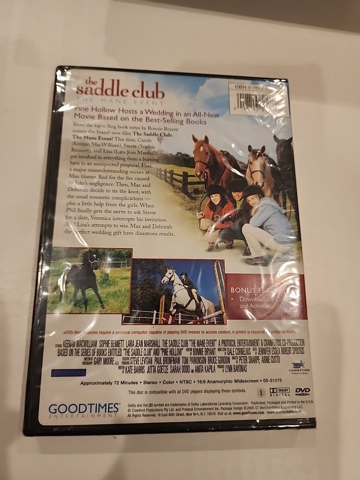 THE SADDLE CLUB: The Main Event DVD, 2013 Based On The Best Selling ...