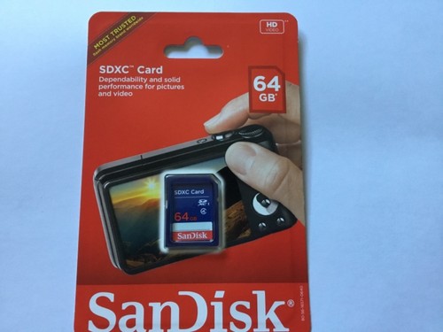 1pcs New sealed 64gb Sandisk micro SDXC MEMORY CARD Nikon Canon cameras ...