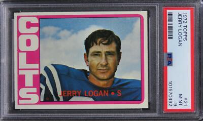 1972 Topps Jerry Logan #31 PSA 9 MINT | eBay