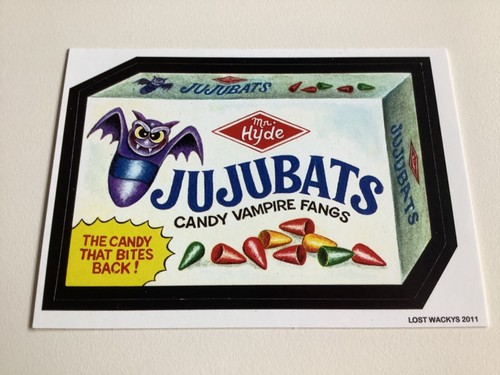 2011 JUJUBATS LOST WACKY PACKAGES SERIES 3 LW3 JUJUBES CANDY PARODY ...