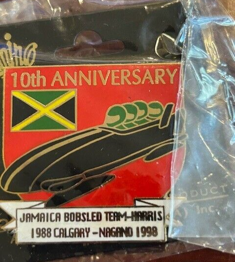 1998 Nagano Olympics JAMAICAN BOBSLED TEAM 10TH VINTAGE Pin Badge Lapel ...