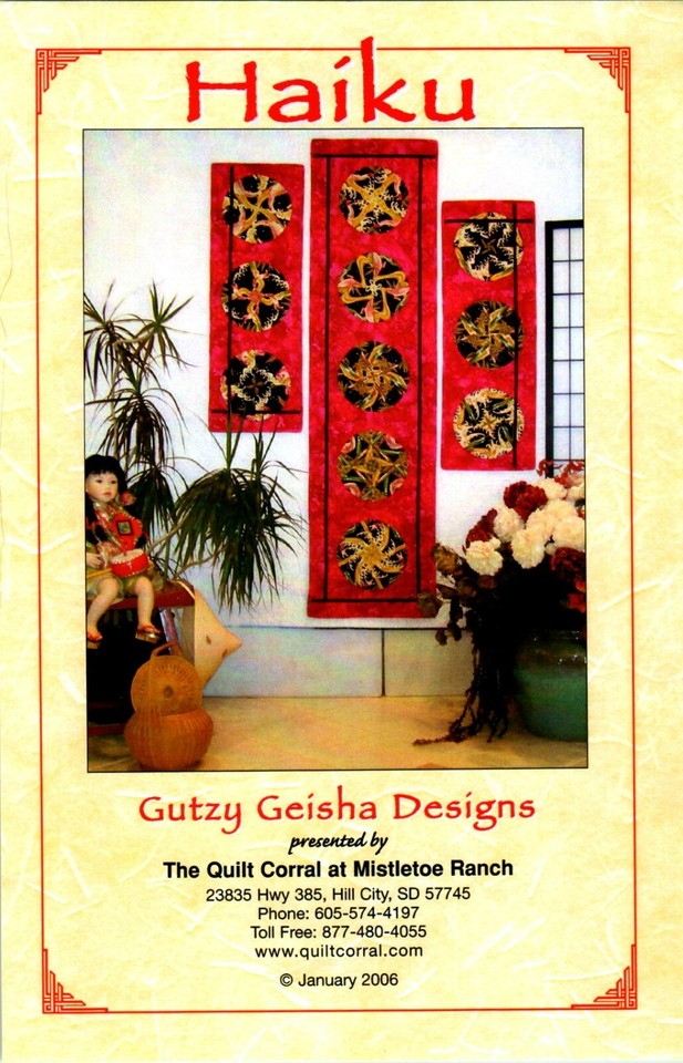 Haiku Main & Side Pieces Wall Quilts Pattern Kaleidoscoping Circles | eBay