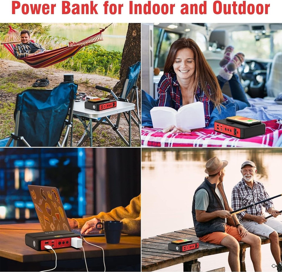 Open Box Portable Power Bank with AC Outlet, 83Wh/22500mAh 110V/85W ...