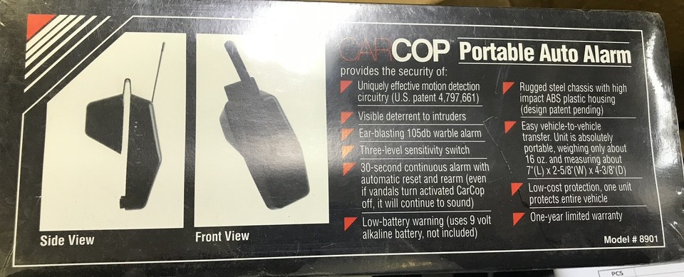 Car Cop Portable Vehicle Auto Burglar Security Anti-theft Alarm No ...