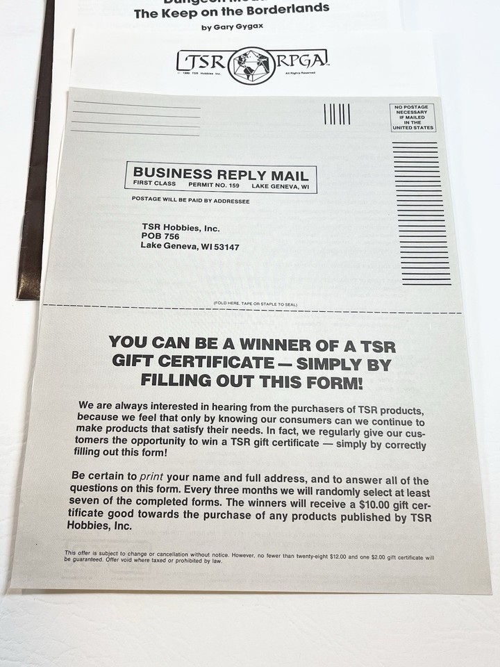 Dungeons & Dragons Fantasy Adventure Game Basic Boxset w/dice TSR ...