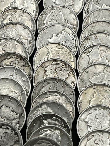 Mercury Silver Dimes, 2 Rolls/100 Coins, Random Dates & Mint Marks ...