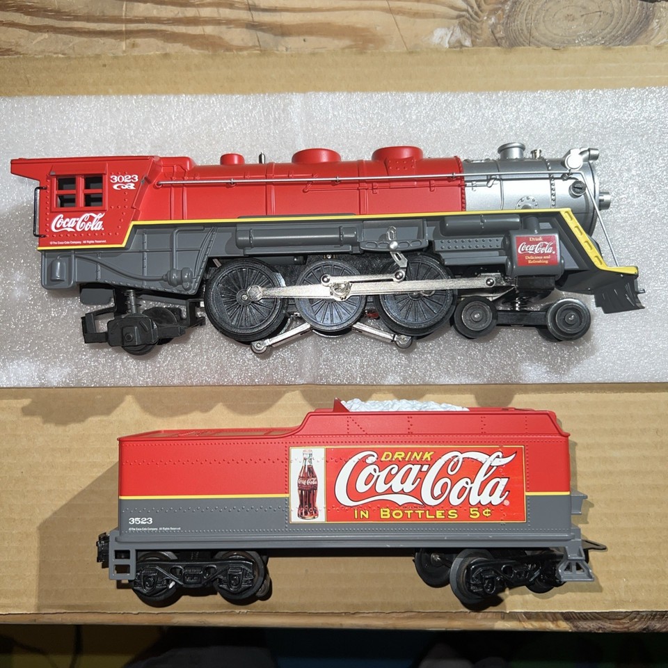 Vintage K-Line Trains 027 Gauge Coca-Cola 4-6-2 Steam Locomotive w ...