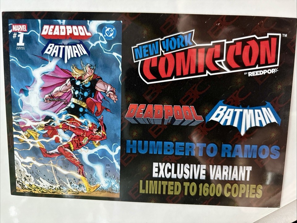 DEADPOOL / BATMAN #1 HUMBERTO RAMOS NYCC VARIANT IN HAND!!! LIMITED TO ...