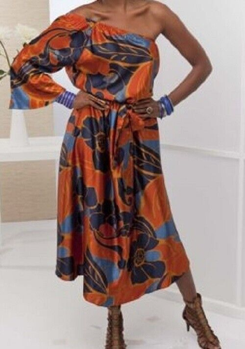 plus size XXL-XXXL Mikah One Shoulder Caftan Dress by Ashro new | eBay