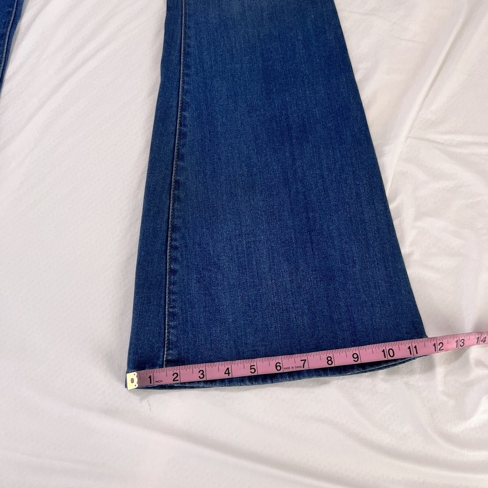 Vibrant Flare Jeans Women Size 31 15 Bell Bottom Blue High Rise 33 ...