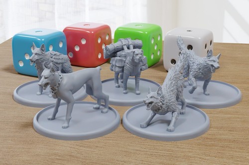 Dogs Vitesse - 3D Imprimé Mini Figurines pour Zombie Post Apocalyptic ...