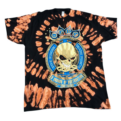 Five Finger Death Punch Brass Knuckles 5FDP Reverse Dye Spiral T-Shirt ...