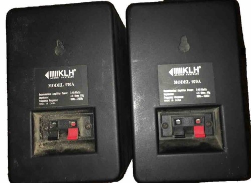 KLH 970A Indoor Outdoor Compact bookshelf Speakers Set of 2 - WORKS | eBay