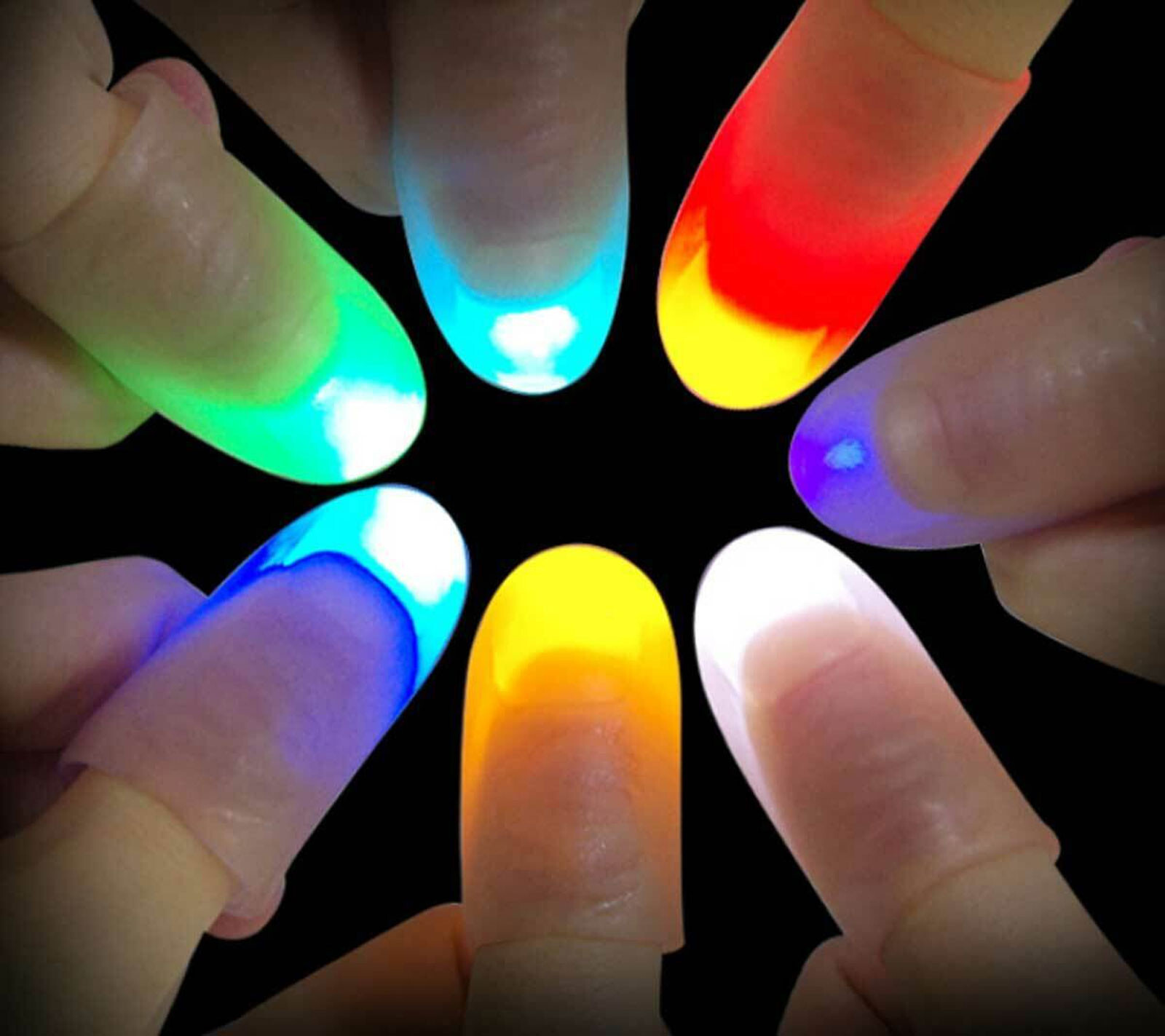 2 Pairs Magic Tricks Thumb Light Magic Light-up Finger Illusion ...