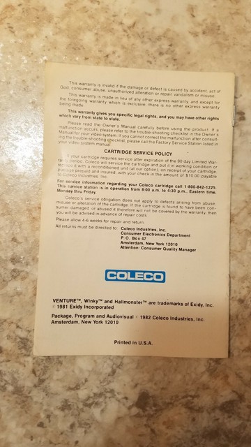 Venture (Colecovision, 1982) for sale online | eBay