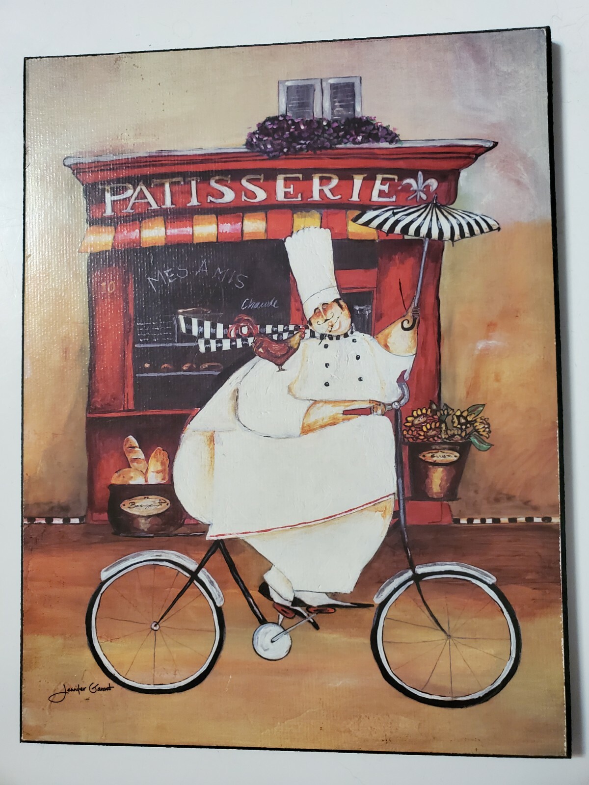Vintage Chef Cook Set Of 2 Wall Art Wood Plaques Decor 8 1/2” x 6 1/2 ...