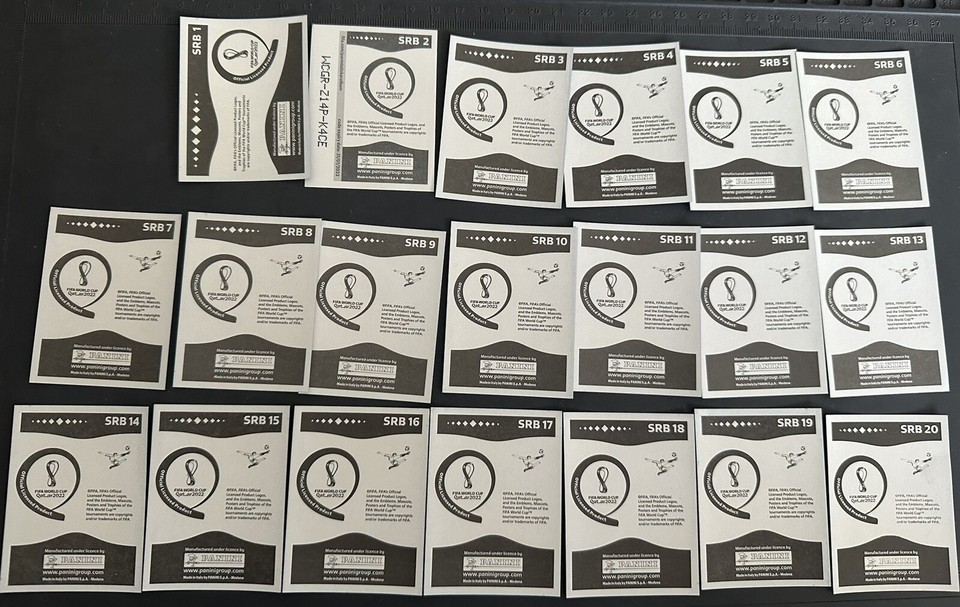 Panini Qatar 2022 World cup SERBIA SRB Stickers set Rare BLUE Parallel ...