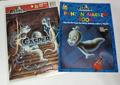 Casper movie Paint 'n' Marker Coloring Book Golden 1995 puzzle set lot ...