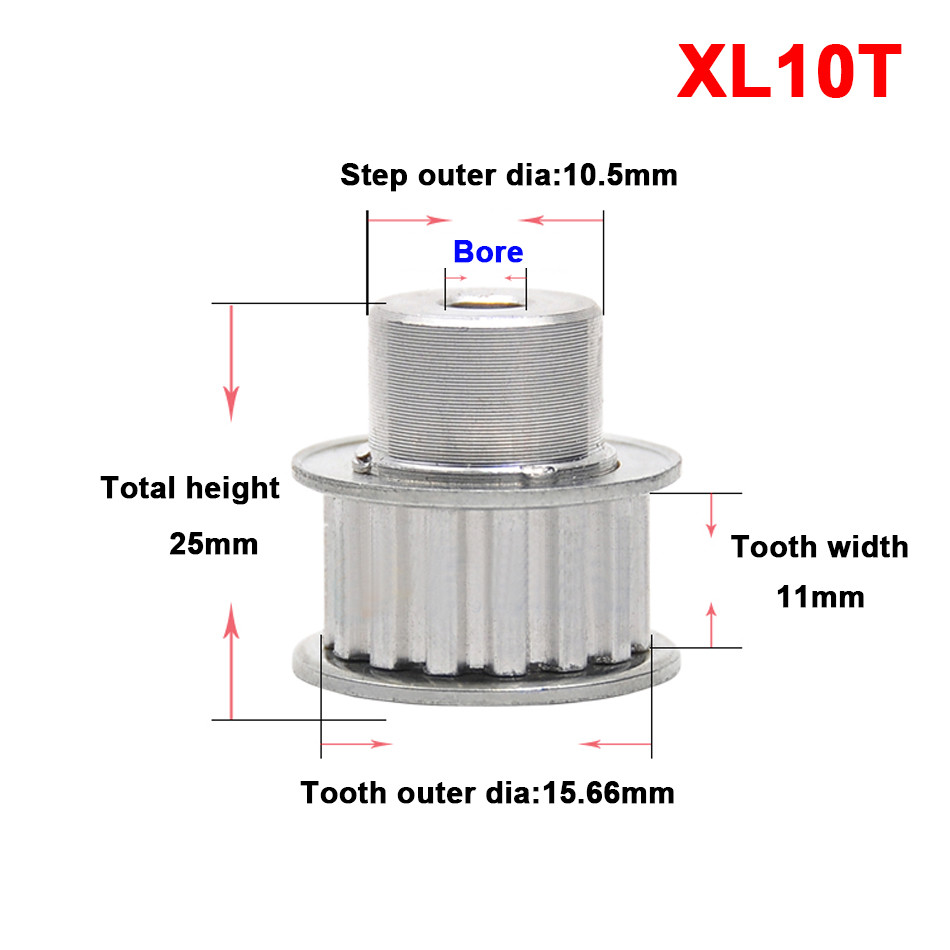 6 Mm Belt Width 6 Mm Bore Width Industrial Pulleys & Sheaves XL Timing ...