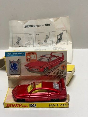 Dinky TOYS 108 SAMS CAR GERRY ANDERSON JOE 90 in red WITH BOX TORN AND ...