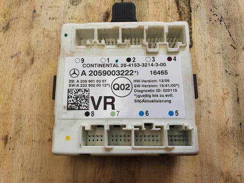 MERCEDES GLC CLASS RF DOOR MODULE, X253/C253, 09/15-09/20 A2059003222 ...