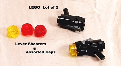 New LEGO Cap Gun 2 LEVER ACTION Free Cap Studs Weapon Flares BOAT Push ...