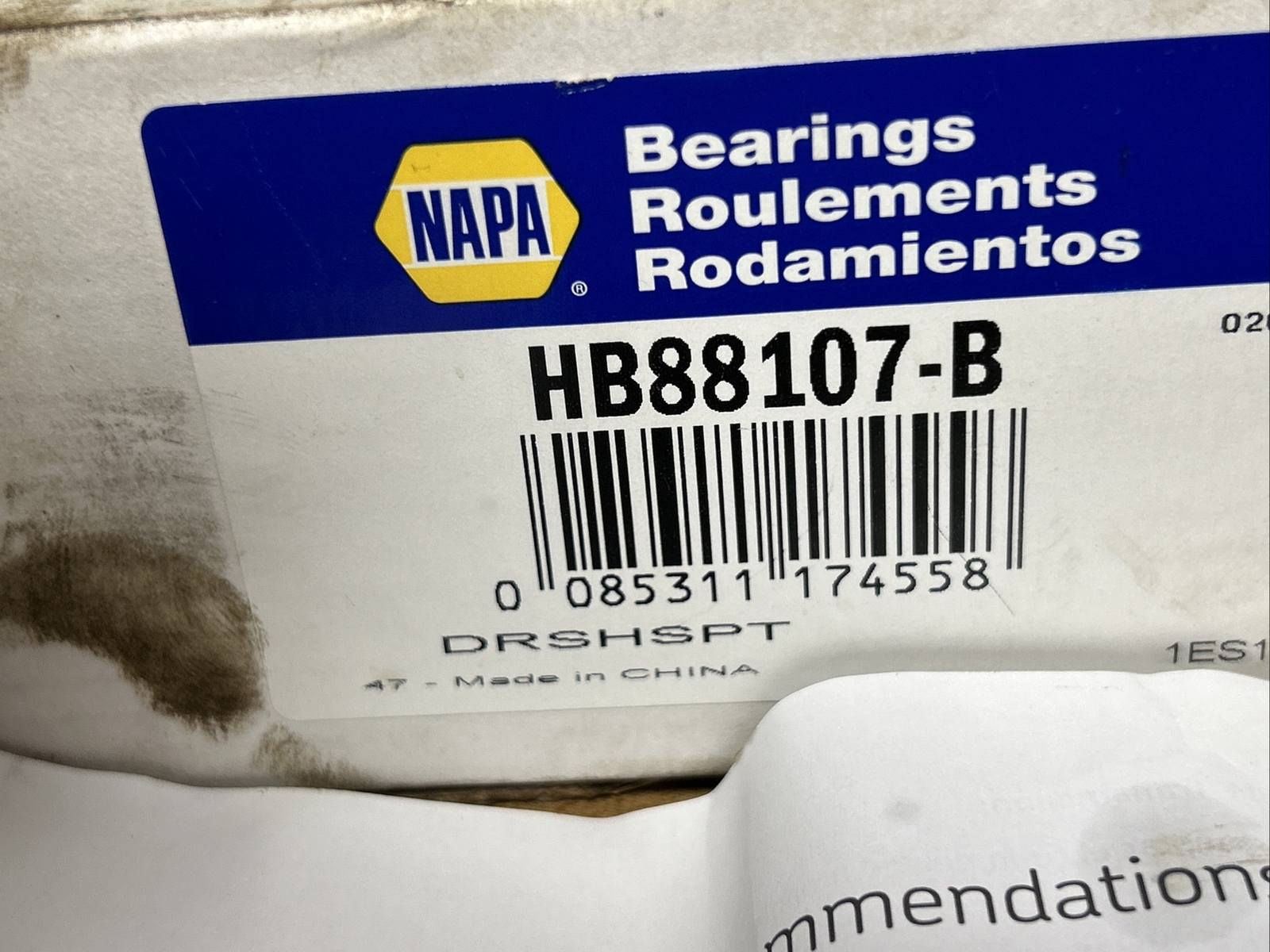 NAPA HB-88107-A Drive Shaft Bearing NEW Open Box | eBay