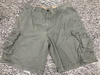 Gh Bass Earth Shorts Mens 38x10 Green Cargo Outdoors Fishing Camp ...