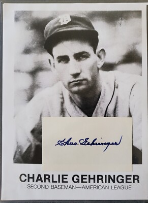 Charlie Gehringer Autograph Detroit Tigers MLB 3x5 Index Card | eBay