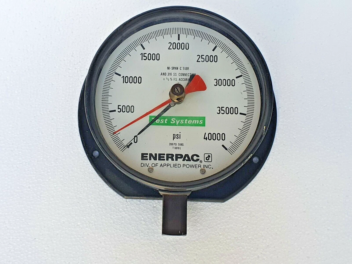 ENERPAC LIQUID GAUGE, GP10S, 0- 10,000 PSI, 3-1/2 GLASS,, 54% OFF