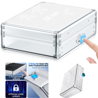 Biometric Fingerprint Safe Box Gif Jewelry Security Lock Safe Home ...