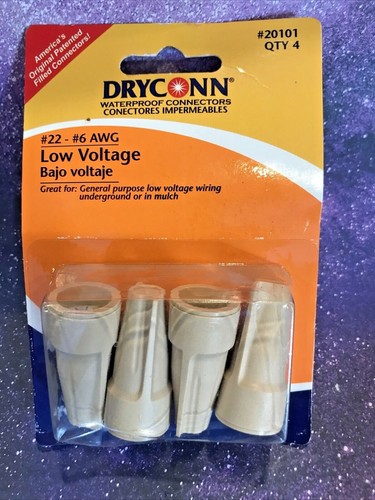 DRYCONN DIRECT BURY WIRE CONNECTORS WATERPROOF TAN 4 / PACK.. | eBay