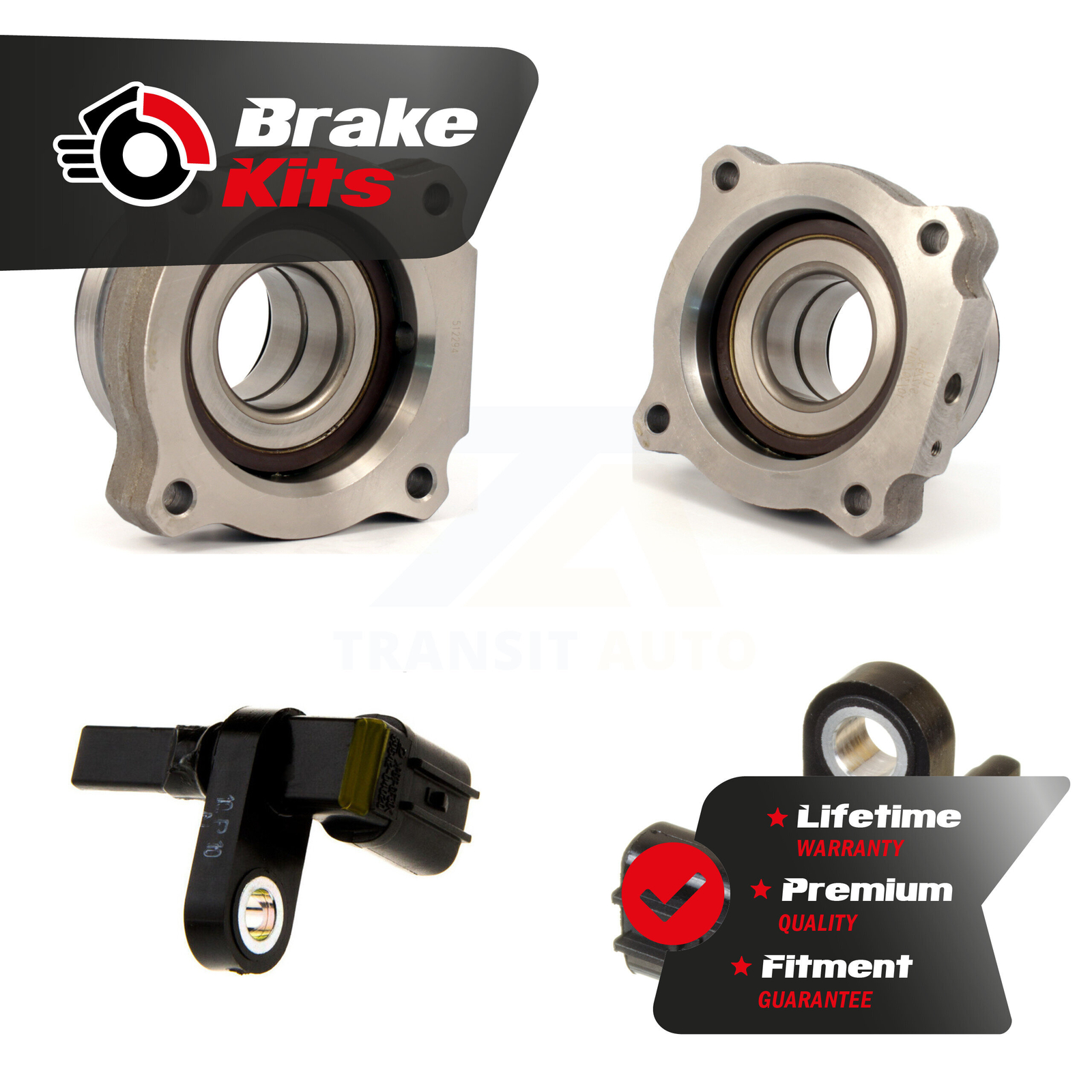 Rear Wheel Hub Bearing Sensor Kit For 2005-2020 Toyota Tacoma 3.5L 2.7L ...