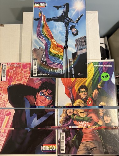 DC Pride Variant cover lot - 3 comics - Tim Drake - Nightwing - High ...