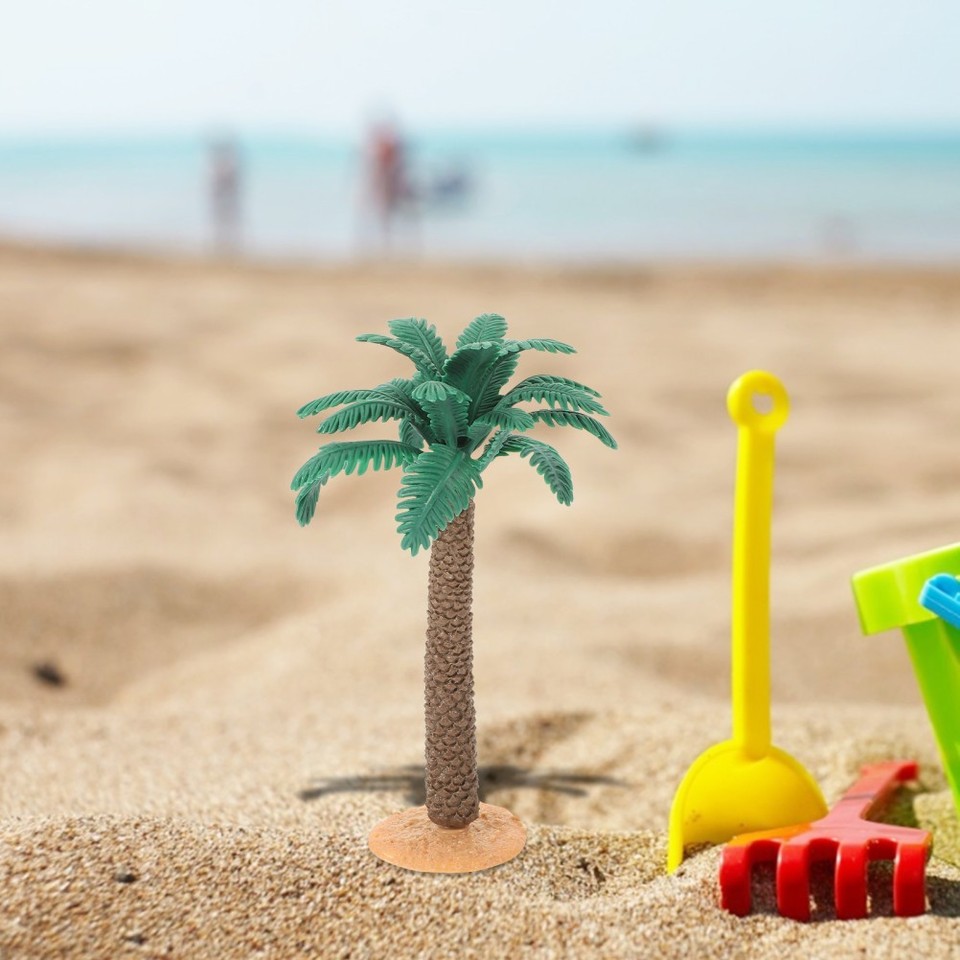 2Pcs Plastic Palm Tree Micro Landscape Palm Trees Model Simulation ...