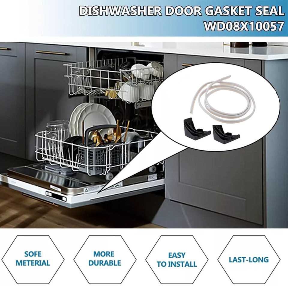 For GE Dishwasher Dishwasher Door Gasket Set WD08X10057 Wd8X227 Wd8X228 ...